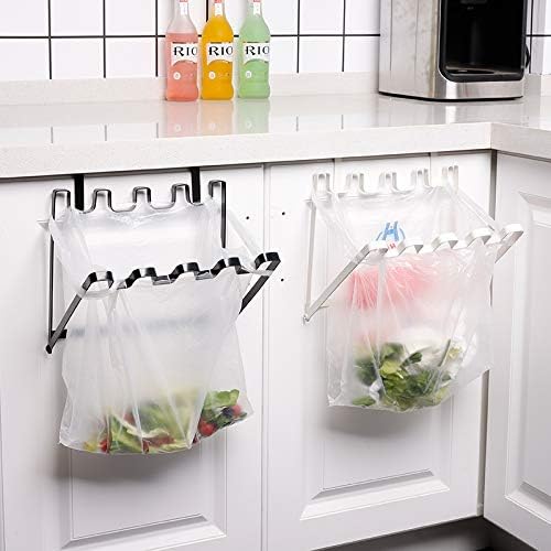 DT Hanging Trash Garbage Bag Holder for Kitchen Cupboard Fit for Different Size Plastic Bag