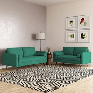 Lifestyle Solutions Calgary Upholstered Loveseat, Sea Foam