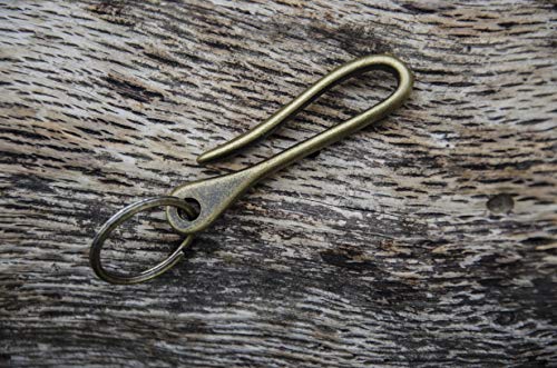 Lucky Line Key Holder Utilicarry Fish Hook Key Carrier, Antique Brass, 1 Perf Pack (U14201)