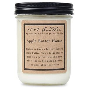 1803 candles - 14 oz. jar soy candles - (apple butter house)