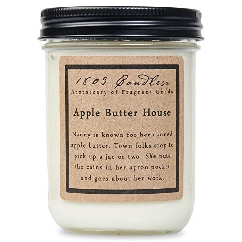 1803 Candles - 14 oz. Jar Soy Candles - (Apple Butter House)