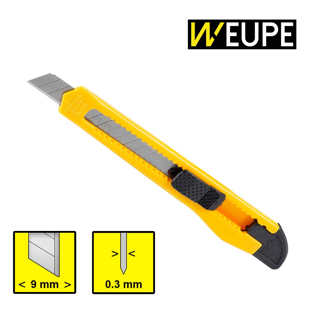 WEUPE Utility Knife with Retractable Snap-off Blades, Box Cutter, DIY Art Knife, Paper, Film Cutting Tool