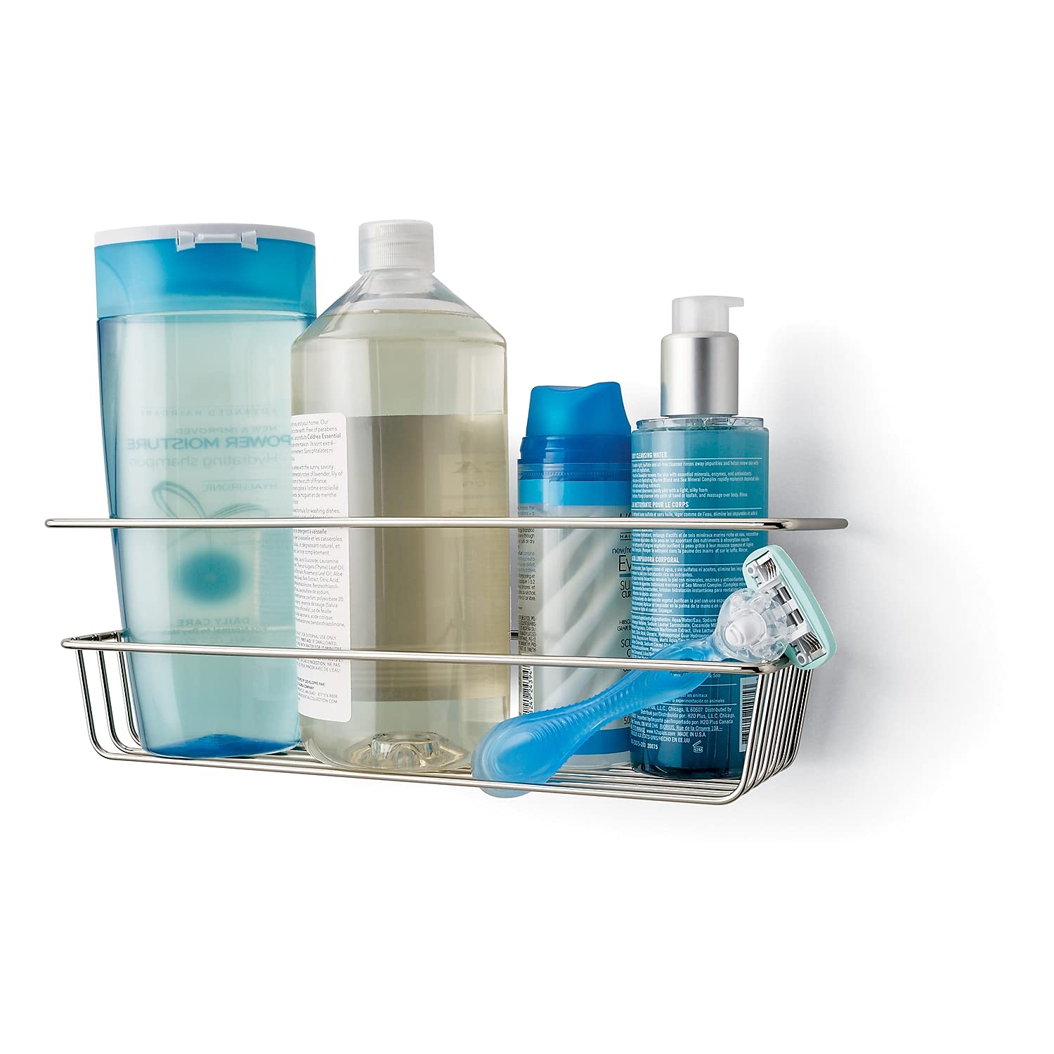 3M Command 24358308 Shower Caddy Satin Nickel 1 Caddy 1 Prep Wipe