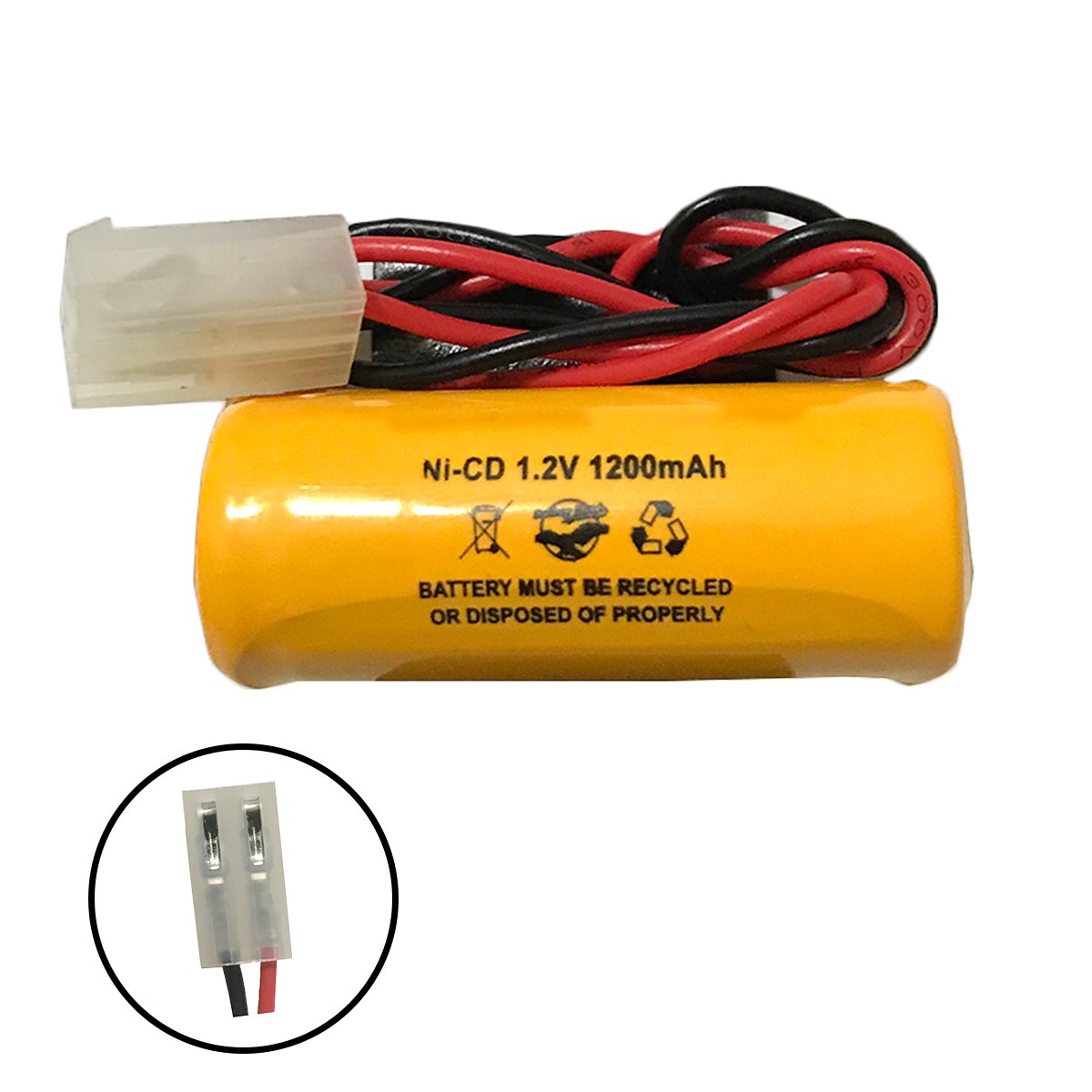 (5 Pack) ELB0300 ELB-0300 Exit Light Battery ELB1P201N1 ELB-1P201N1 1.2v 1200mAh Ni-CD Battery Pack Replacement for Exit Sign Emergency Light