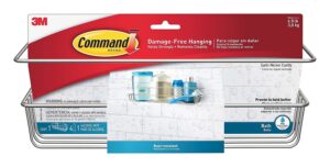 3m command 24358308 shower caddy satin nickel 1 caddy 1 prep wipe