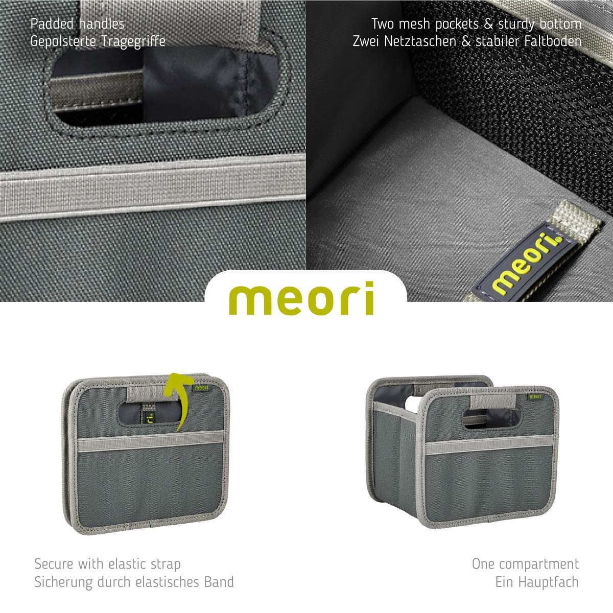 meori Mini Storage Box, Collapsible Organizer Bin, Fabric Storage Cube, Reusable Gift Box