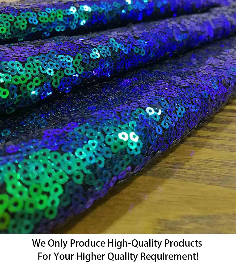 Ombre Peacock Mini Disk Sequin on Mesh Fabric Green Blue Ombre Sequins Fabric for Dress Mermaid Sequin on Mesh Fabric by The Yard Transparent Green Sequin Fabric for Sewing