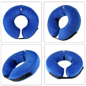 VST Comfortable Inflatable Cone Collar for Dogs,Adjustable Soft Pet Recovery Collar Prevent Pets from Touching Biting Scratching at Injuries Wounds (L)