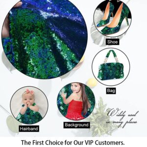 Ombre Peacock Mini Disk Sequin on Mesh Fabric Green Blue Ombre Sequins Fabric for Dress Mermaid Sequin on Mesh Fabric by The Yard Transparent Green Sequin Fabric for Sewing