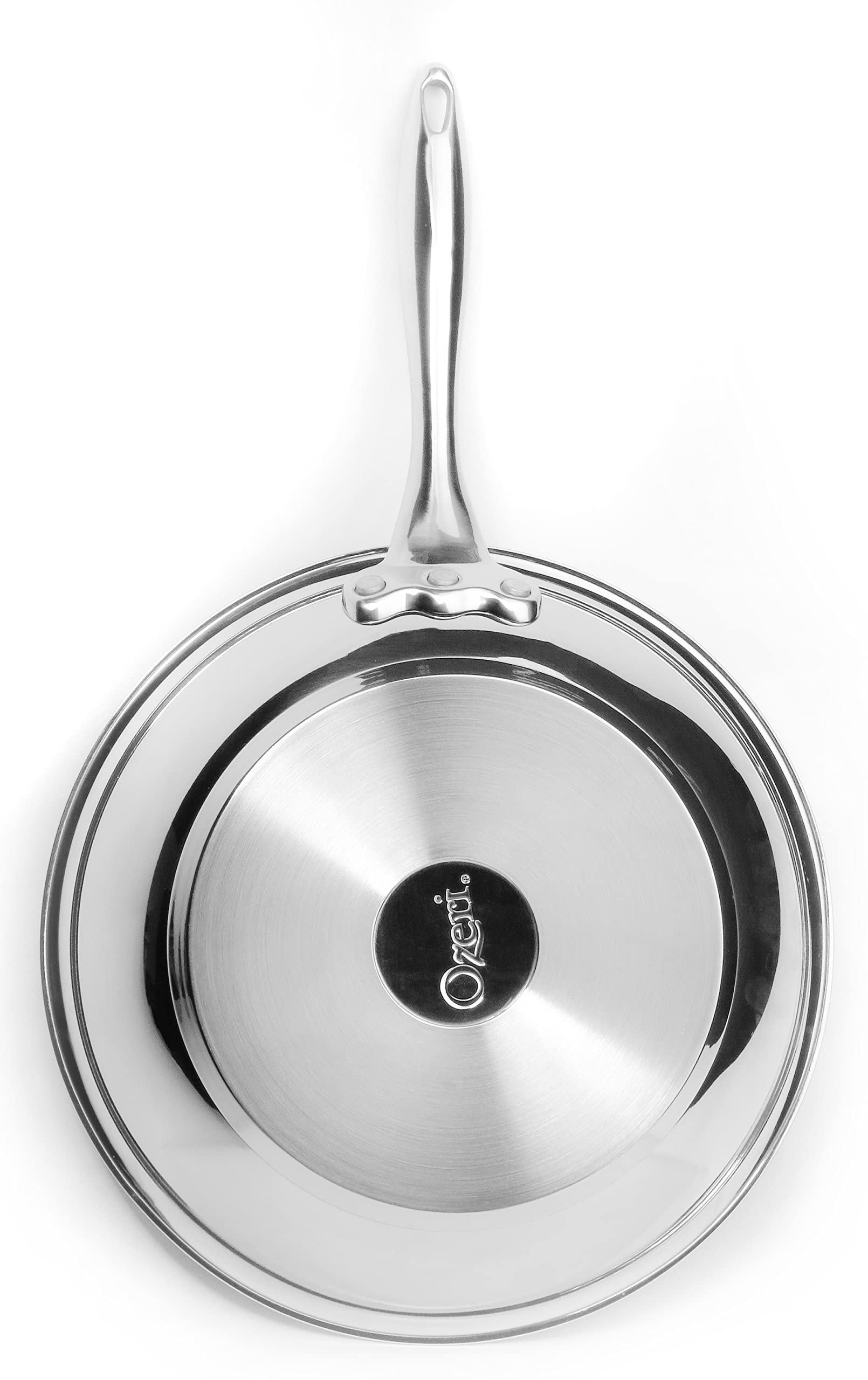 10" (26 cm) Stainless Steel Pan by Ozeri, 100% PTFE-Free Restaurant Edition