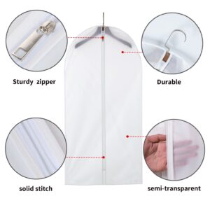 allhom dust proof garment bags - set of 6 pcs 40 inch hanging clothing storage bags and cedar balls,for jacket, shirt, sweater, suit