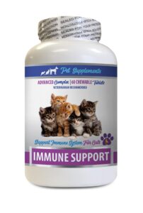 cat liver support - cat immune support - booster - premium complex - treats - older cat supplements - 1 bottle (60 chews)