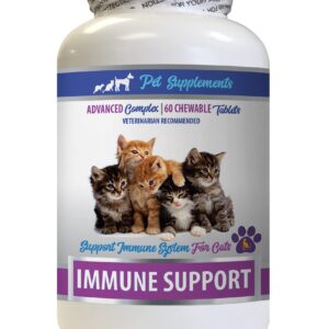 cat Liver Support - CAT Immune Support - Booster - Premium Complex - Treats - Older cat Supplements - 1 Bottle (60 Chews)