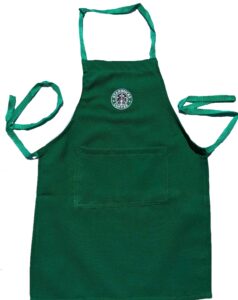 ultimate aprons beautiful green apron center pocket embroidered logo patch (big & tall 2x)