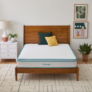 Linenspa 10 Inch Memory Foam and Spring Hybrid Mattress - Medium Feel - Bed in a Box - Quality Comfort and Adaptive Support - Breathable - Cooling - Perfect for a Guest Bedroom - Twin XL Size