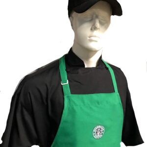 Ultimate Aprons Beautiful Green Apron Center Pocket Embroidered Logo Patch (Big & Tall 2X)