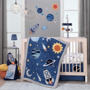 Lambs & Ivy Milky Way Rocket Ship Nursery Throw Pillow Plush