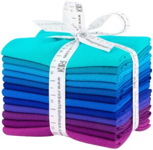 kona cotton fat quarter bundles 12 pcs peacock