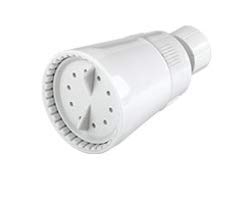 rodam rai 130 economy shower head in white