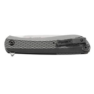 CRKT Slacker EDC Folding Pocket Knife: Take Apart Field Strip, Satin Drop Point Blade, Flipper Open, Liner Lock, Aluminum Handle, Deep Carry Pocket Clip K350KXP