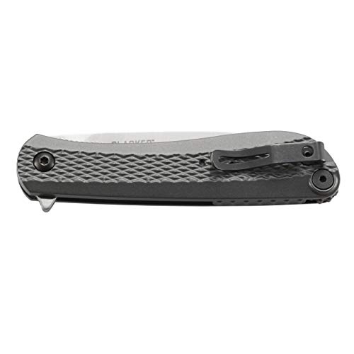 CRKT Slacker EDC Folding Pocket Knife: Take Apart Field Strip, Satin Drop Point Blade, Flipper Open, Liner Lock, Aluminum Handle, Deep Carry Pocket Clip K350KXP