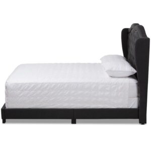 Baxton Studio Aden Modern and Contemporary Fabric Upholstered Bed