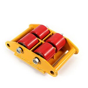 6 Ton Machinery Mover,360 Degree Rotation Cap Industrial Dolly Machinery Roller Mover Cargo Trolley with 4 Polyurethane wheels USA Stock