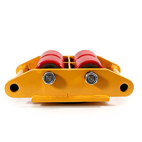 6 Ton Machinery Mover,360 Degree Rotation Cap Industrial Dolly Machinery Roller Mover Cargo Trolley with 4 Polyurethane wheels USA Stock