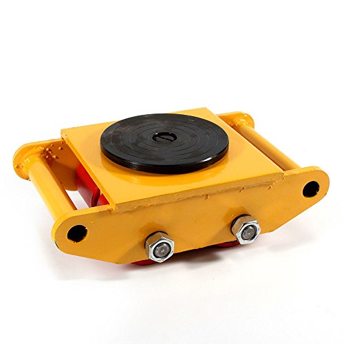 6 Ton Machinery Mover,360 Degree Rotation Cap Industrial Dolly Machinery Roller Mover Cargo Trolley with 4 Polyurethane wheels USA Stock