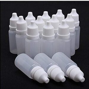 50 Pieces Empty Refillable Clear Plastic Dropper Bottles Squeezable Eye Liquid Sample Storage Container Vials with Plug and Screw Cap(30ml/1oz)