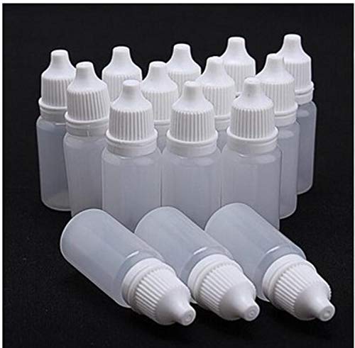 50 Pieces Empty Refillable Clear Plastic Dropper Bottles Squeezable Eye Liquid Sample Storage Container Vials with Plug and Screw Cap(30ml/1oz)