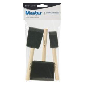 master accessories master 3pc foam brush set