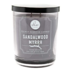 dw home sandalwood myrrh large 2 wick hand poured 15.8 oz candle