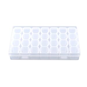 clear plastic jewelry beads medicine pill box organizer storage container nail art rhinestone storage box with removable adjustable dividers case 28 grids