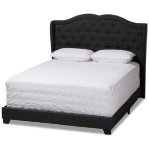 baxton studio aden modern and contemporary fabric upholstered bed