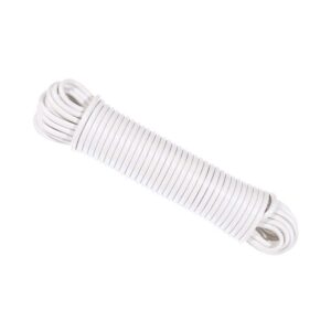 west coast paracord plastic clothesline – 5/32 inch or 7/32 inch – white, fiber reinforced, durable (50 or 100 feet long)