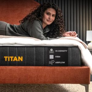 brooklyn bedding titan 11" hybrid mattress for plus size sleepers, full