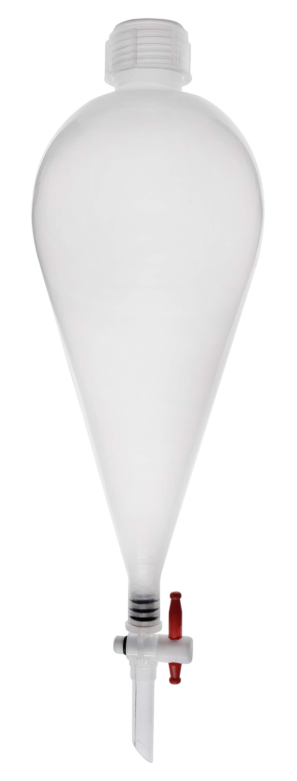 EISCO Separatory Funnel, 500mL - Polypropylene Plastic - Ungraduated - PP Stopcock with PTFE Plug - Leak-Proof Screw Cap - Separating Funnel, Separation Funnel