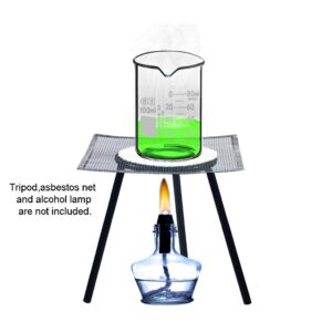 Glass Beakers Set Borosilicate Graduated Measuring Low Form Glass Beaker 4 Sizes 10ml 50ml 100ml 250ml