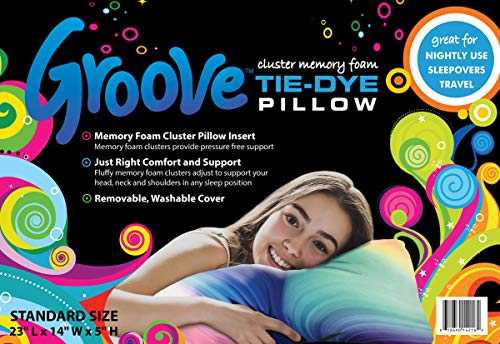 Groove Tie Dye Cluster Memory Foam Bed Pillow