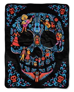 disney pixar coco family tree fleece super plush throw blanket 46" x 60" (117cm x 152cm)