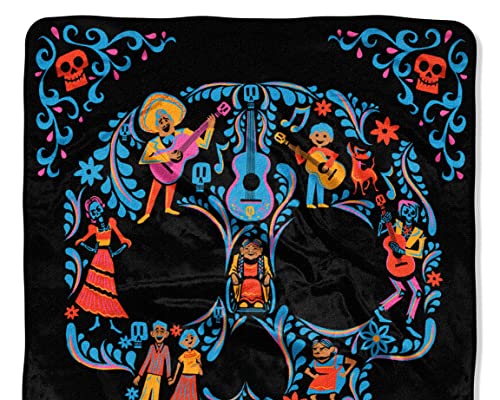 Disney Pixar Coco Family Tree Fleece Super Plush Throw Blanket 46" x 60" (117cm x 152cm)