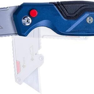 Bosch Professional Universal Folding Knife with Blade Compartment in Metal Handle (incl. Two Replacement Blades, in Blister Packaging) – Amazon Exclusive