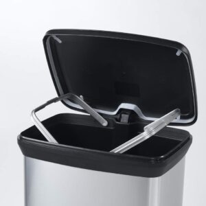 CURVER DECOBIN Waste Bin, Plastic, Silver Metallic