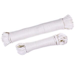 5/32 inch clothesline - plastic clothes line - all purpose laundry line dryer rope for outdoor, indoor, art, crafting projects - fiber reinforced line - (50 feet)