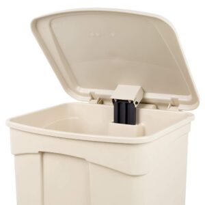 TableTop King 18 Gallon Beige Rectangular Step-On Trash Can