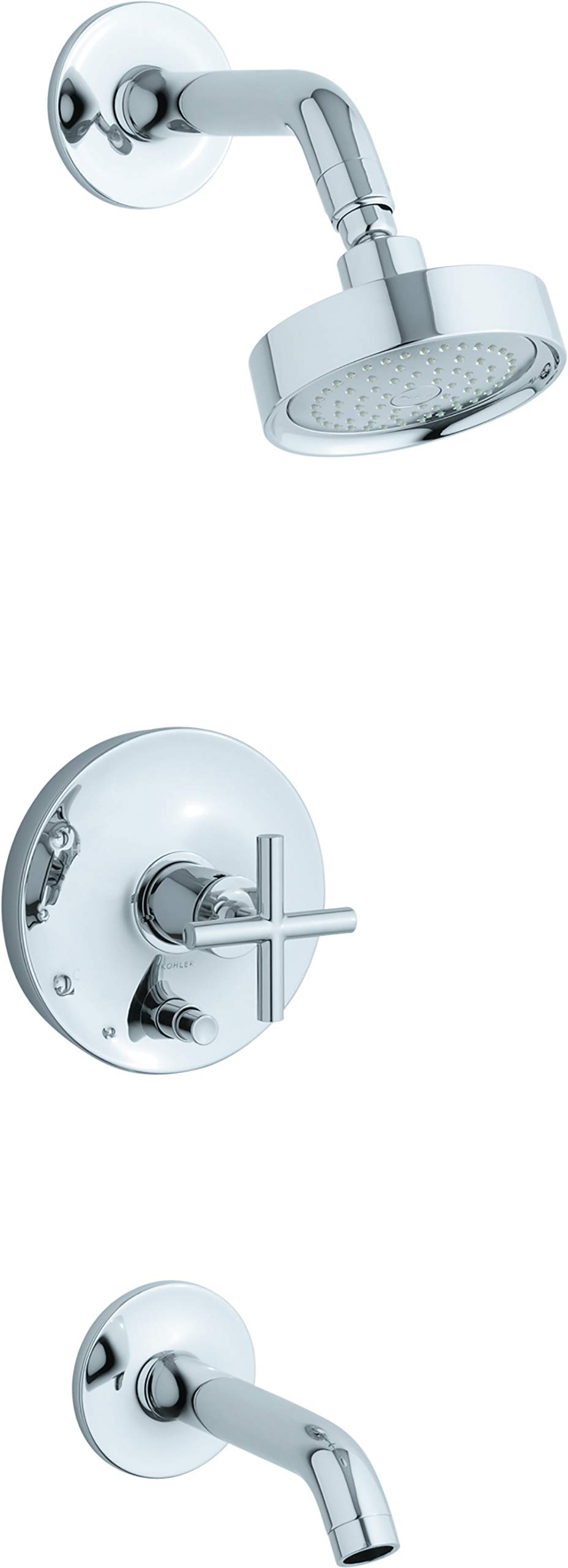 Kohler T14420-3L-CP Purist bath and shower kit, Polished Chrome