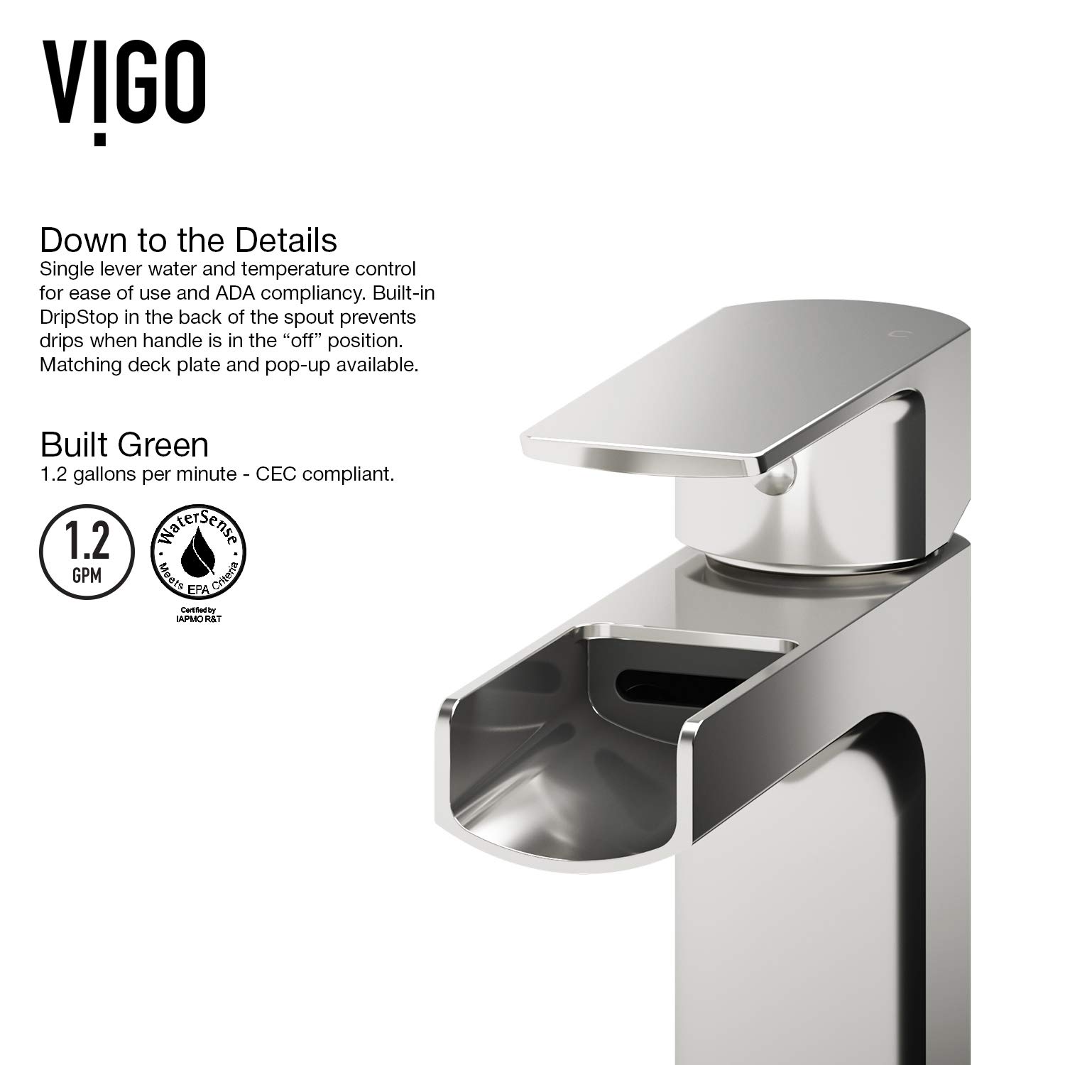 VIGO Amada 10'' H Single Handle Single-Hole Bathroom Vessel Faucet in Brushed Nickel-VG03026BN