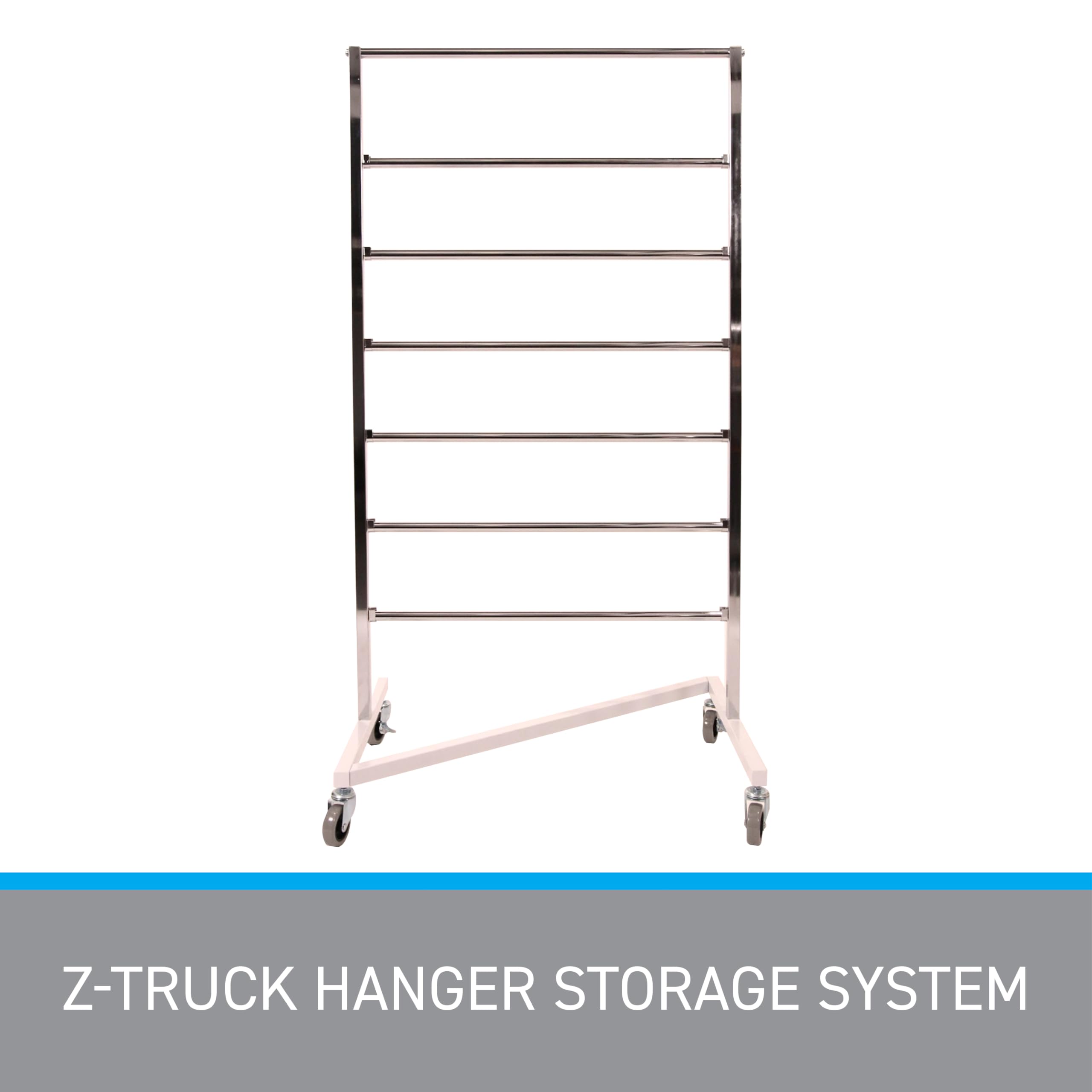 SSWBasics Z-Truck Clothing Hanger Storage System - Efficiently Organize Dress Hangers, Skirt, and Pant Hangers - 30" W x 22" D x 60½"H - Ideal for Retail, Resale, and Thrift Stores