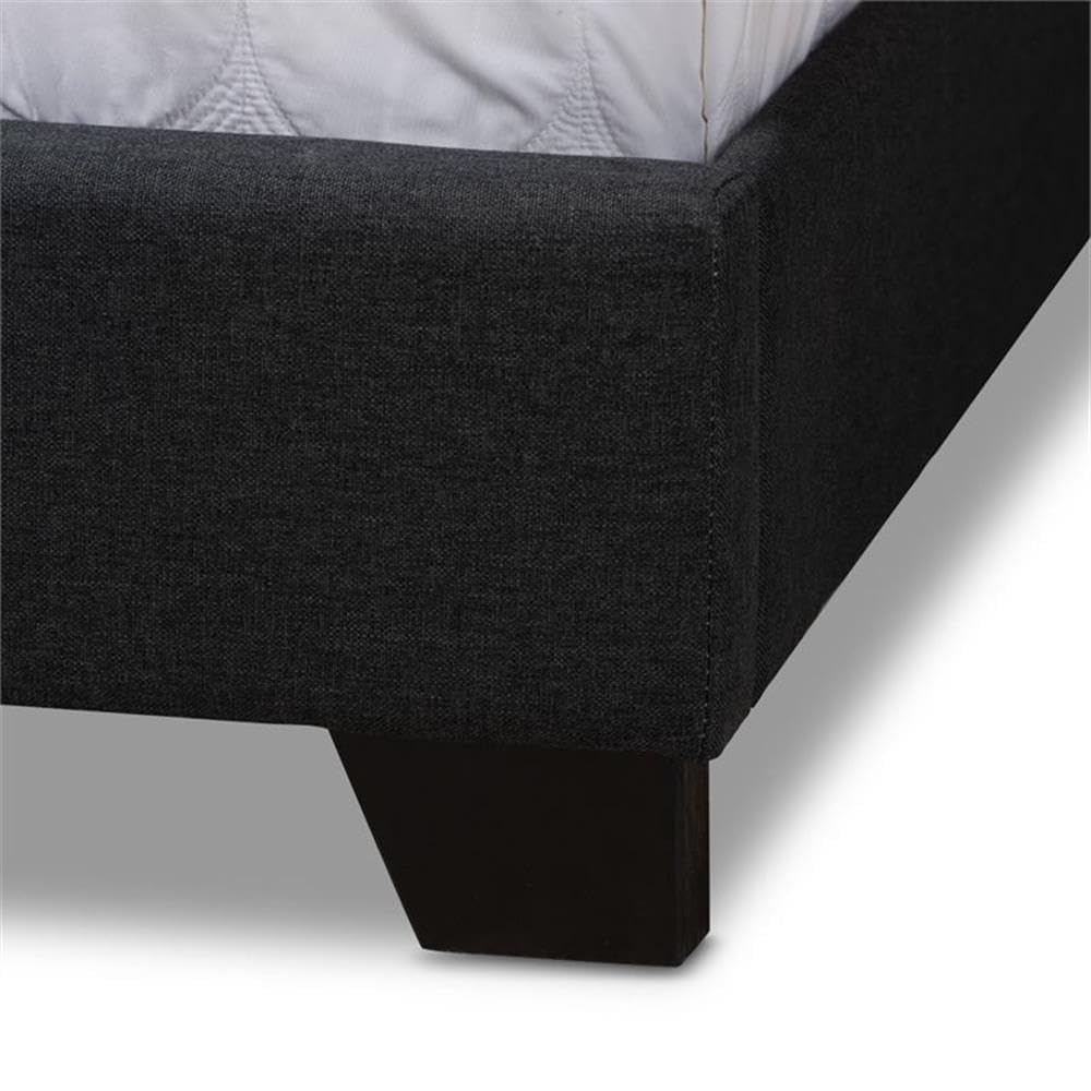 Baxton Studio Aden Modern and Contemporary Fabric Upholstered Bed